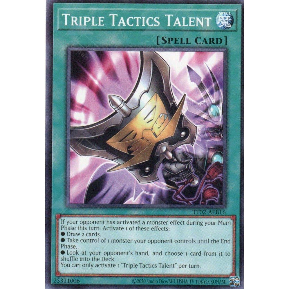 Thẻ bài Yugioh! chính hãng: Triple Tactics Talent - TT02-AEB16 - Common ...