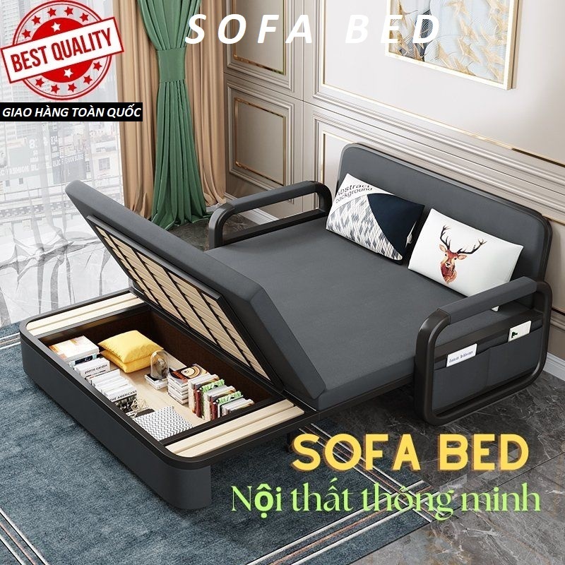 Giường ngủ sofa gấp gọn thành ghế sofa. Sofa giường đa năng có ngăn ...