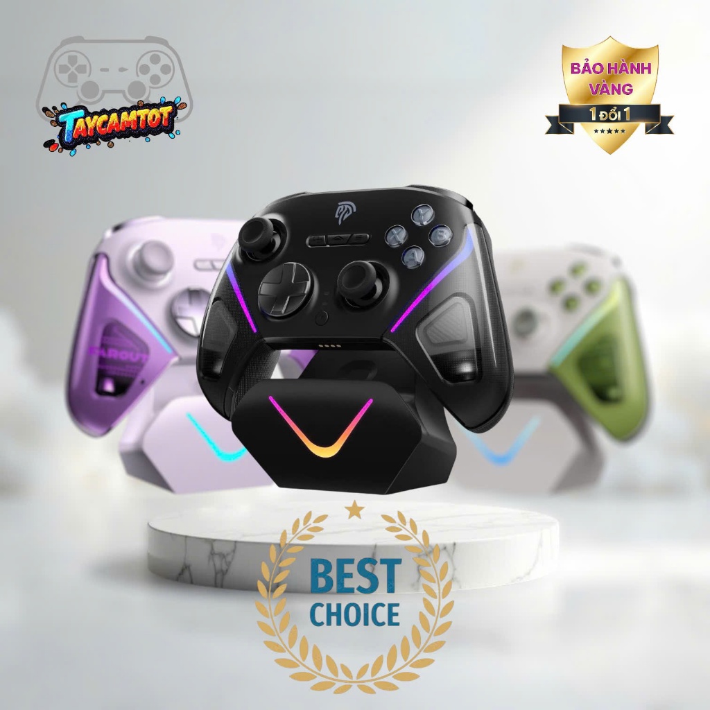 EasySMX D10 - TMR joystick - Macro - 1000Hz - Sync RGB Led Dock sạc ...