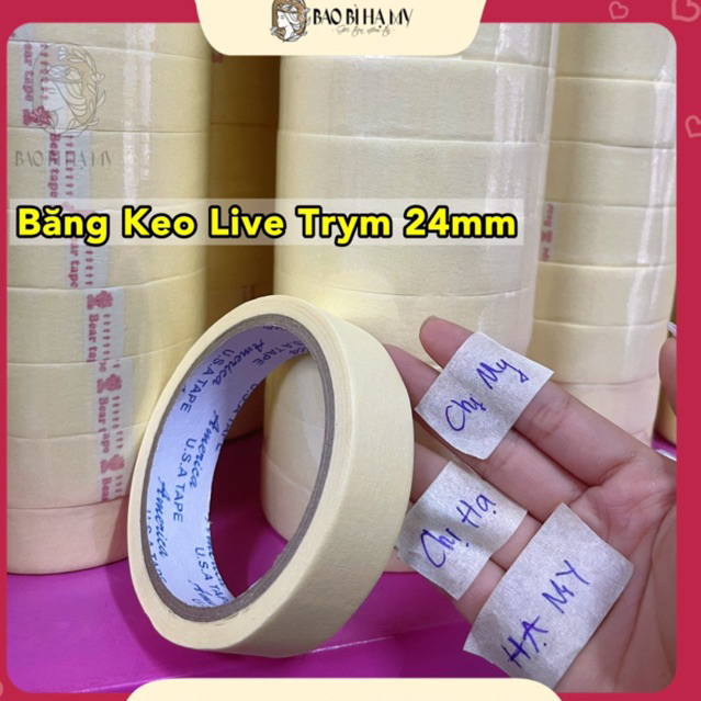 [1 Cuộn] Băng Keo Giấy Live Trym 24mm | Shopee Việt Nam