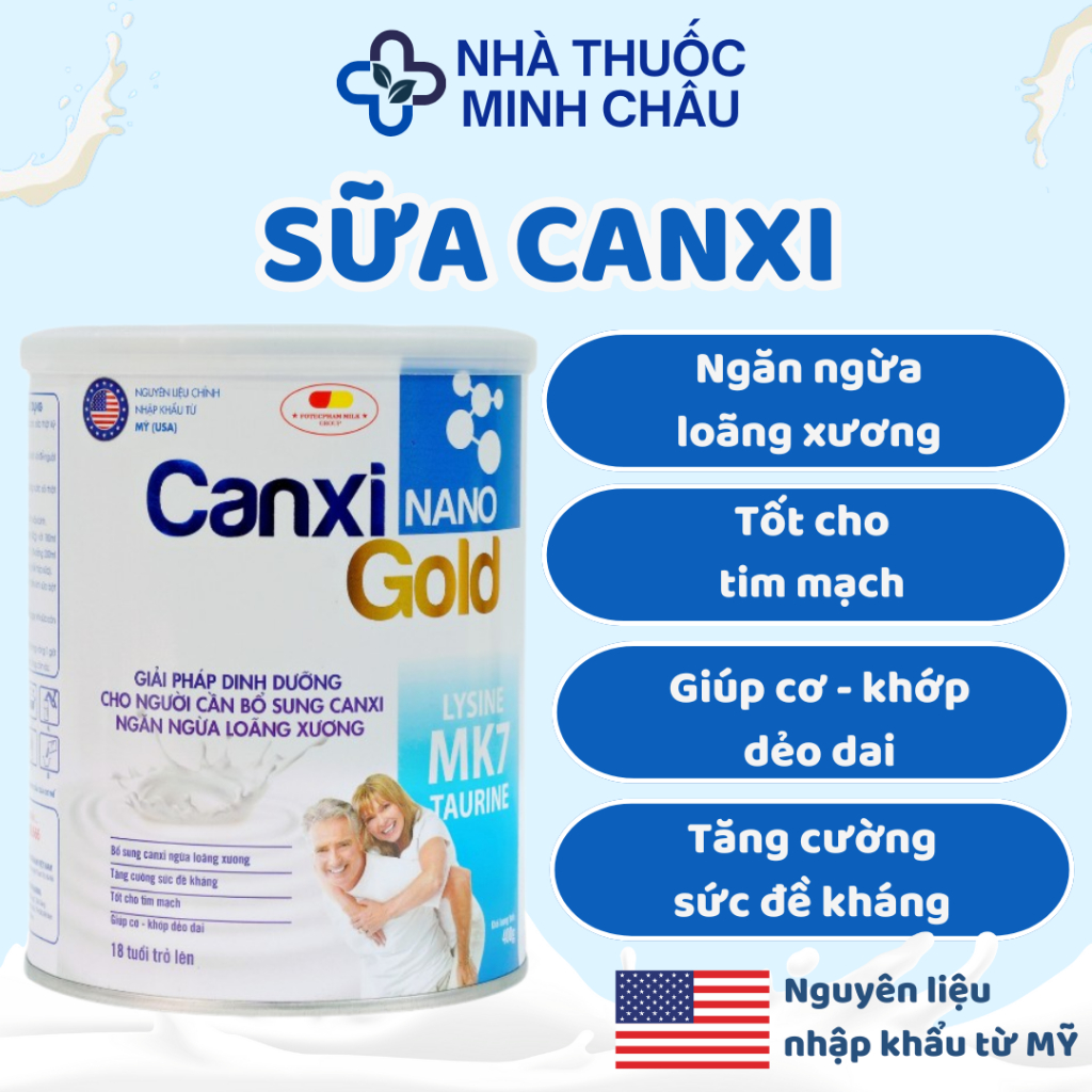 Sữa Canxi Nano Gold Hỗ Trợ Xương Khớp Cho Người Già Bổ Sung Canxi Ngăn Ngừa Loãng Xương Chính ...