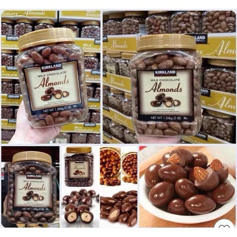 Socola bọc hạnh nhân Kirkland Milk Chocolate Almonds 1.36kg | Shopee ...