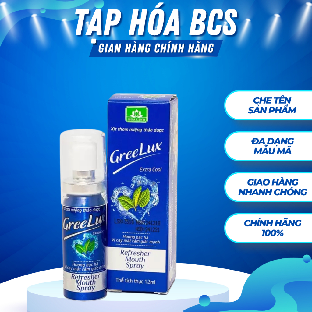 Xịt thơm miệng Greelux Extra Cool Thảo Dược 12ml - Chính hãng, fresd ...