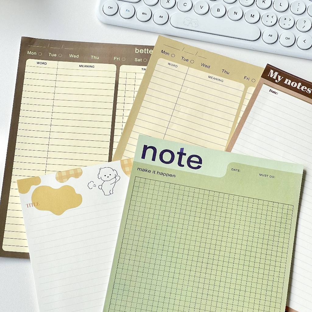 Tập Giấy Ghi Chú B5 30 Tờ Màu Retro S42 – Giấy Note Caro Tiện Lợi Học ...