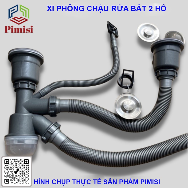 Bộ Xiphong Chậu Rửa Bát 1 Hố và 2 hố đường kính ngoài bát 110mm, lắp lỗ ...