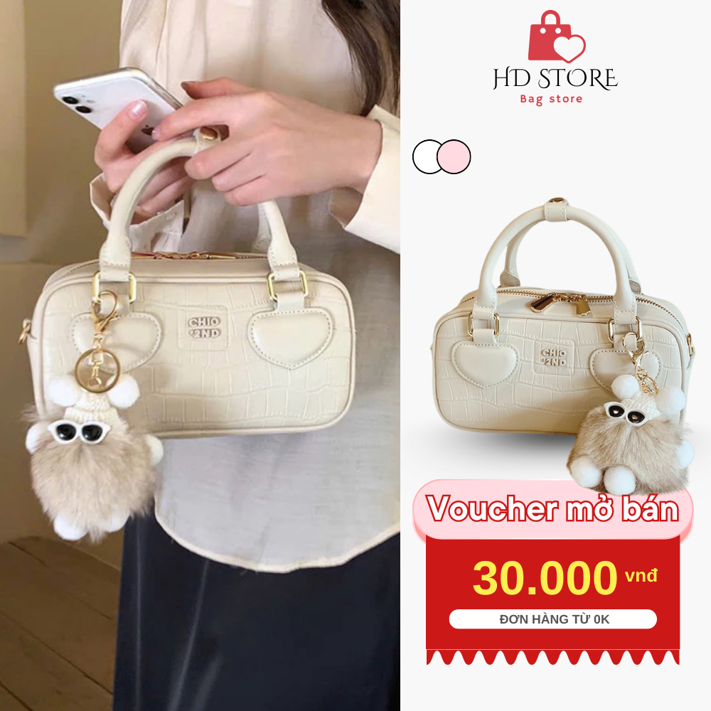 [VOUCHER 30K ĐƠN 0Đ] Túi Quai Xách Trái Tim Chio'2nd Vải Da Rắn Cao Cấp ...