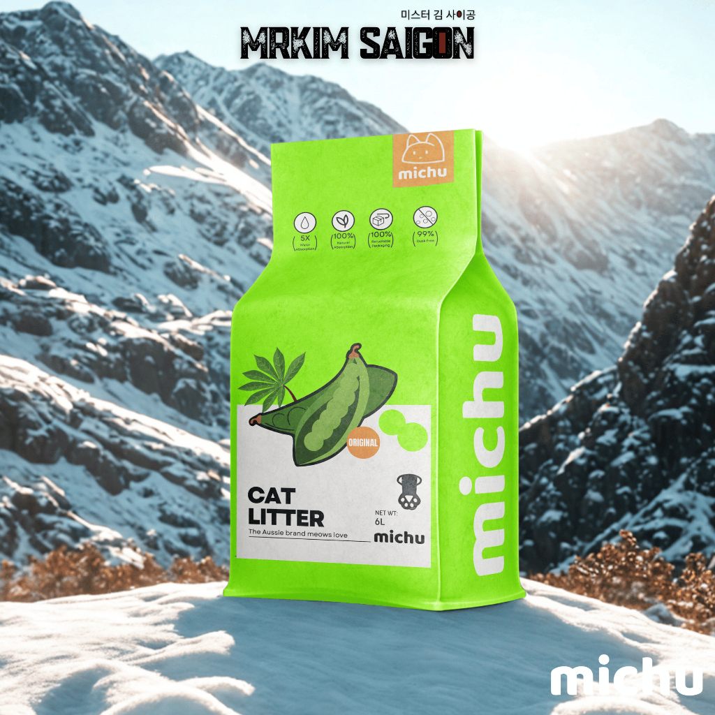 Cát Đậu Hữu Cơ Michu - Túi 6L (2KG) | Vón Cục Nhanh, Khử Mùi Tốt, An Toàn Cho Mèo | Shopee Việt Nam