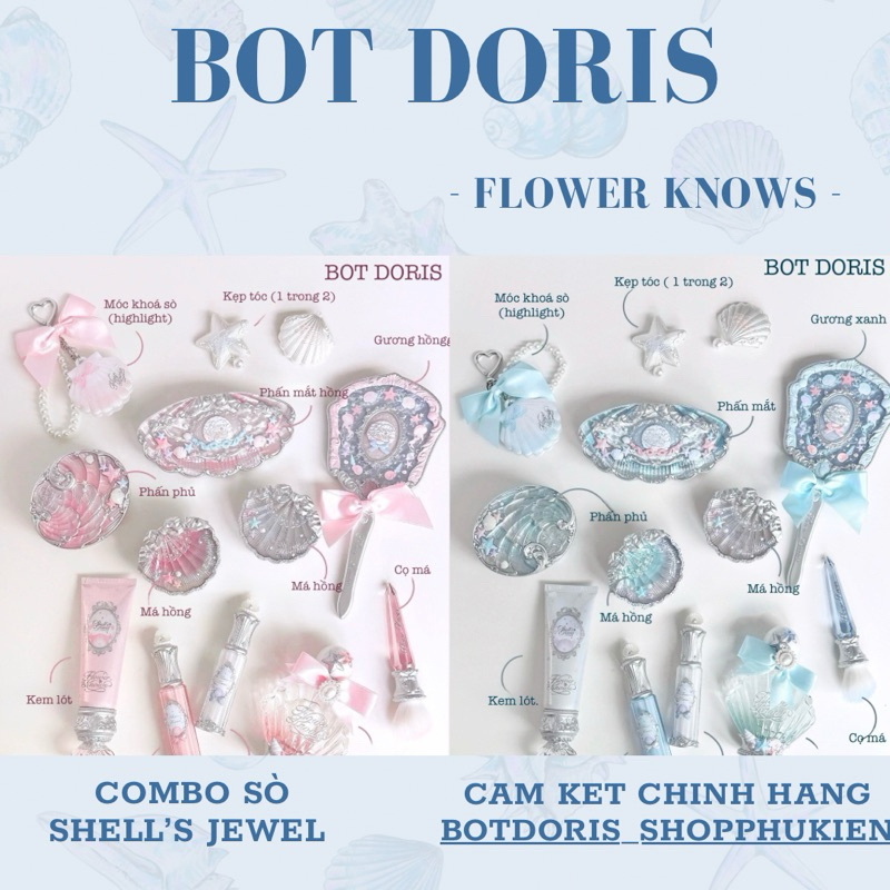 Set mĩ phẩm Hoa Biết Sò 10 món, set quà tặng Flower Knows Shell’s Jewel ...