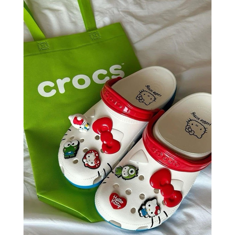 DEP CROCS HELLO KITTY TẶNG CHARM | Shopee Việt Nam