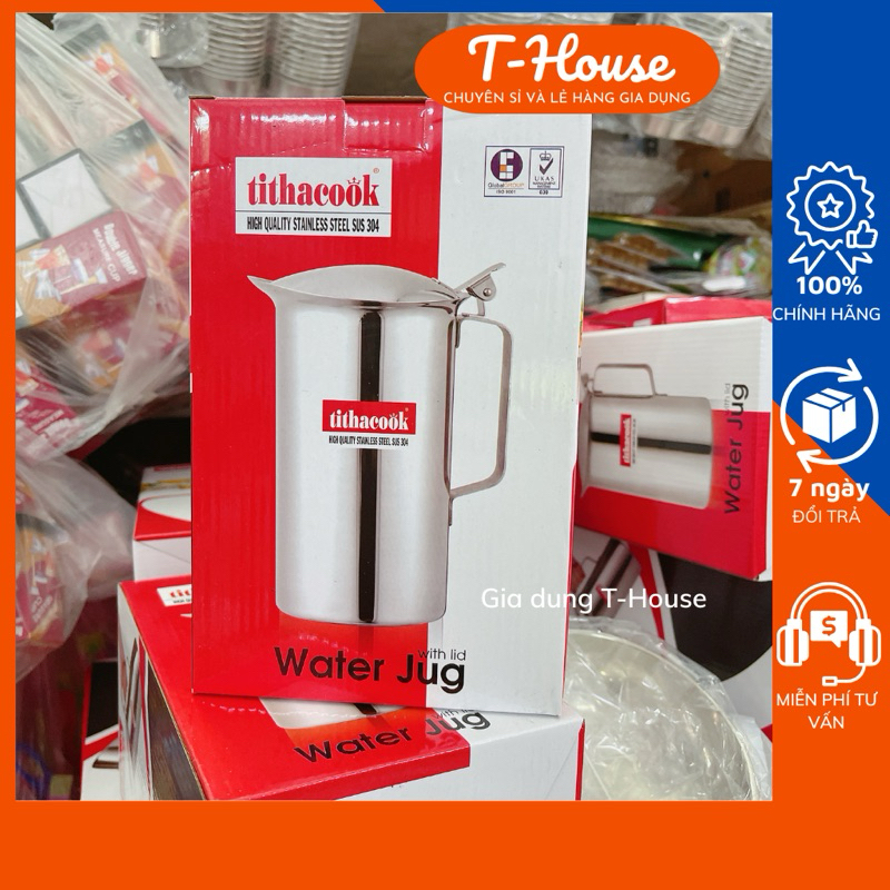 Ca inox 304 TITHAFAC có nắp và không có nắp loại lớn 2 lit - bình inox ...