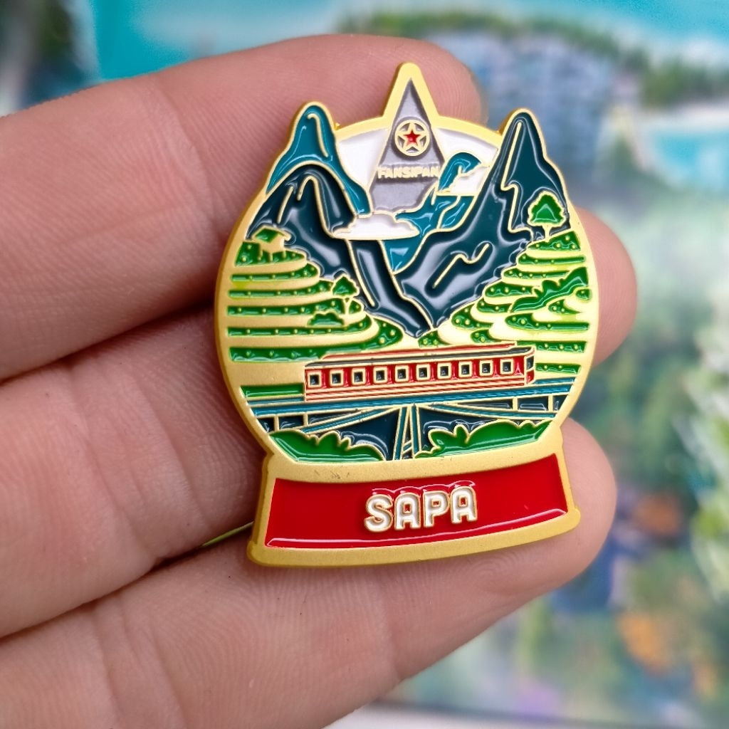 Pin sticker ghim cài bằng hợp kim hình ảnh sapa việt nam, phụ kiện ...