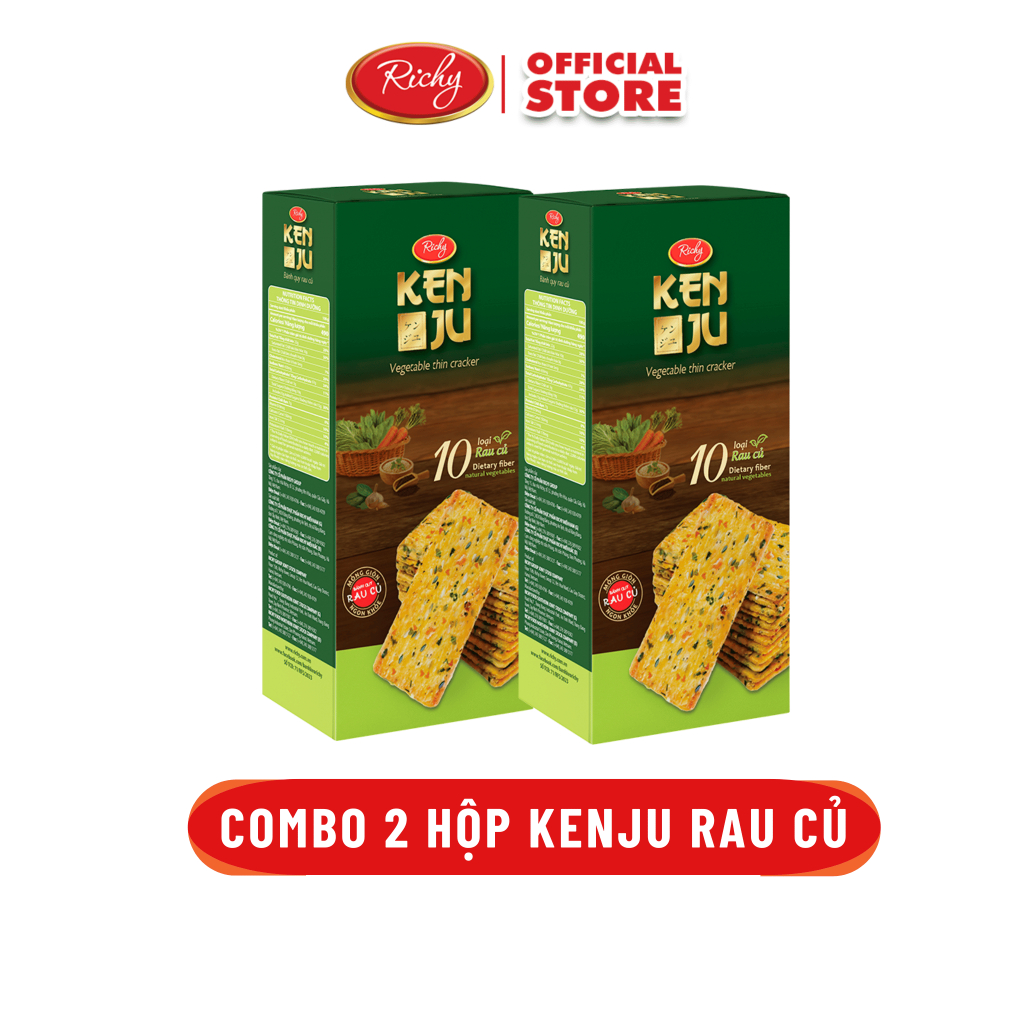 Combo Bánh Kenju rau củ hộp 168g, Bánh quy rau củ, Bánh kẹo Richy | Shopee Việt Nam