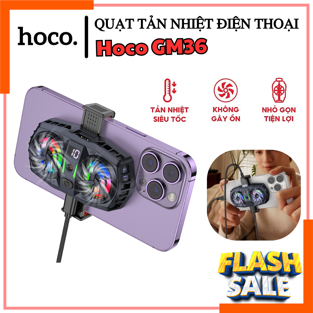 Quạt tản nhiệt điện thoại Hoco GM36 - Tản nhiệt nhanh, đèn LED nhiều ...