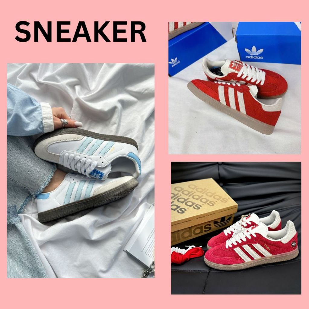 Giày Thể Thao nam Nữ 3 Sọc xanh Dương, Talchum Giày Sneaker SamOg Da ...