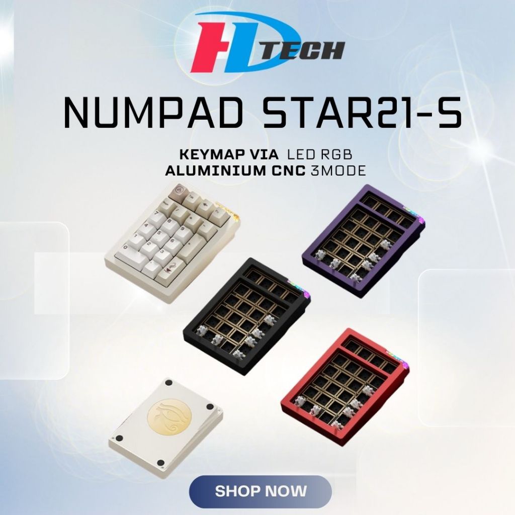 Kit numpad Weika Star21-Nhôm CNC-keymap VIA-3 chế độ kết nối | Shopee ...