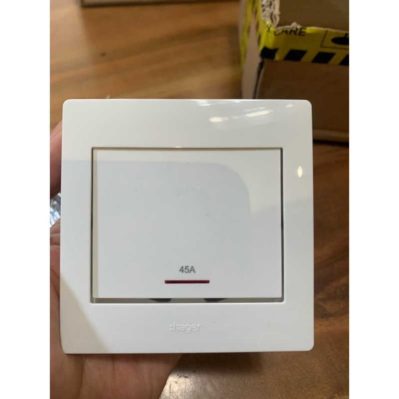 WGCR45D1- INSPIRE- Công tắc Cho Máy Nước Nóng Lạnh, Bếp Từ 2 cực 45A có đèn LED- Hager | Shopee ...