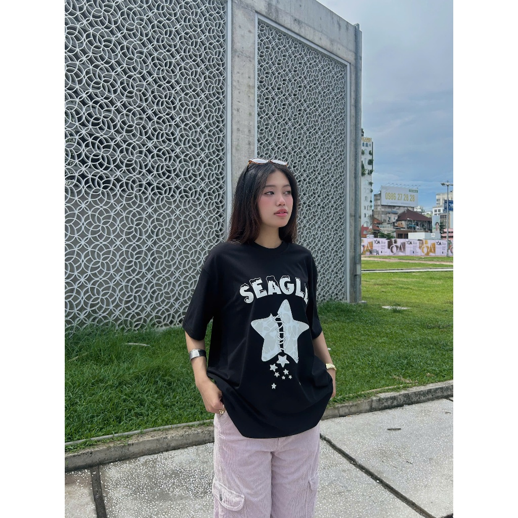 Áo SEAGLE Unisex In STAR Sắc Nét, Vải Cotton 250gsm Co Giãn 2 Chiều ...