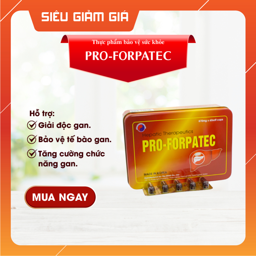 Giải độc gan PRO FORPATEC Hộp 60 viên | Shopee Việt Nam