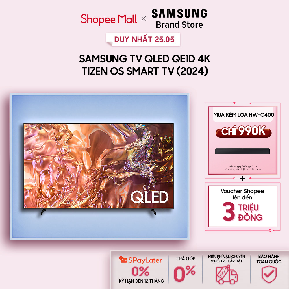 [Miễn phí lắp đặt + Freeship] Samsung Tivi QLED QE1D 4K Tizen OS Smart ...