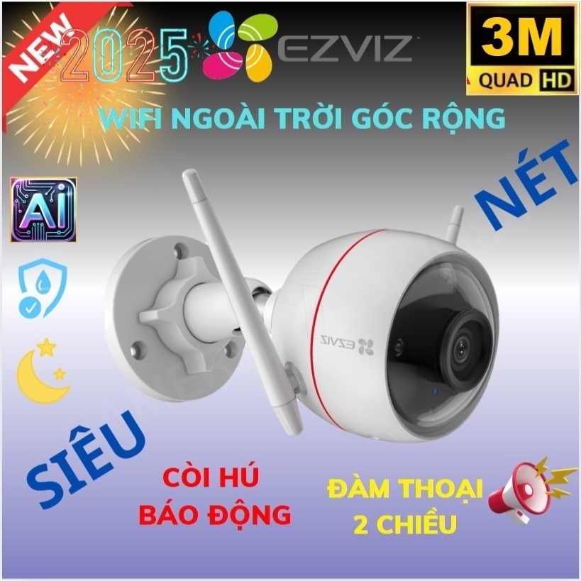 Camera Wifi Ezviz Ngoài Trời H3, C3W, H3C, C3TN 1080P 2K 3K, C3N Camera ...