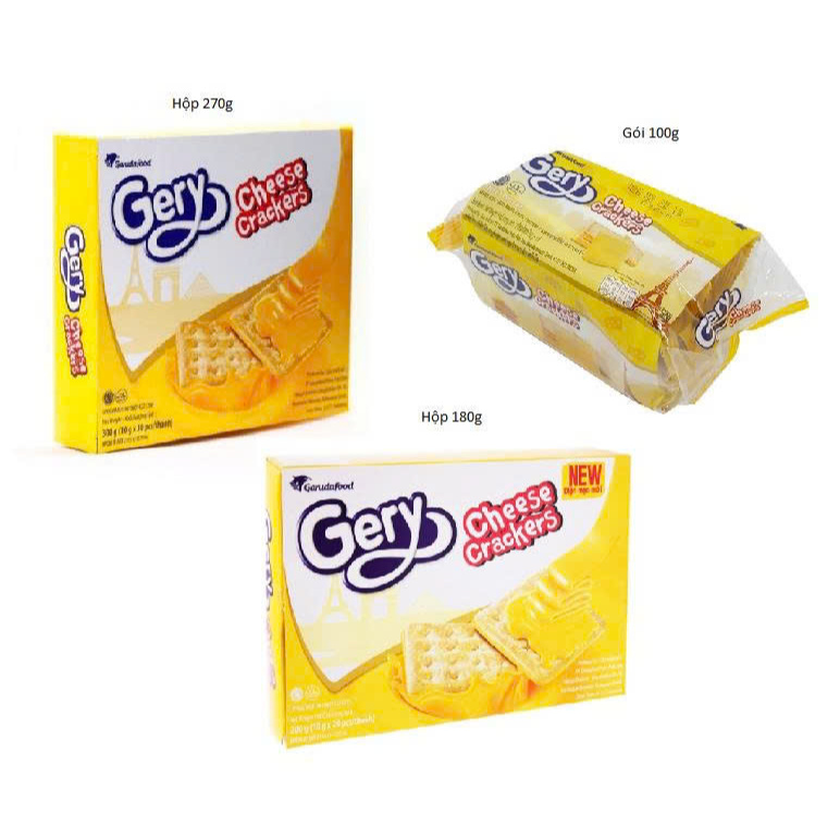 Bánh Quy Gery Phomai (Gói 100g, Hộp 180-270g) | Shopee Việt Nam