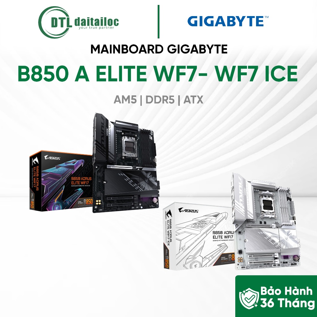 MAINBOARD Bo Mạch Chủ GIGABYTE B850 A ELITE WF7- WF7 ICE AM5 DDR5 ATX ...