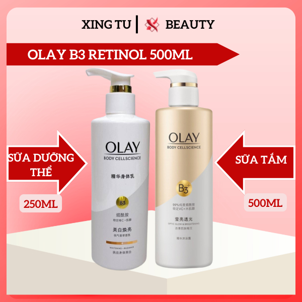 Dưỡng thể OLAY B3 RETINOL Sữa Tắm Olay B3 Retinol Trắng Da Dưỡng ẩm Toàn Thân Ngừa Lão Hóa 250ML ...