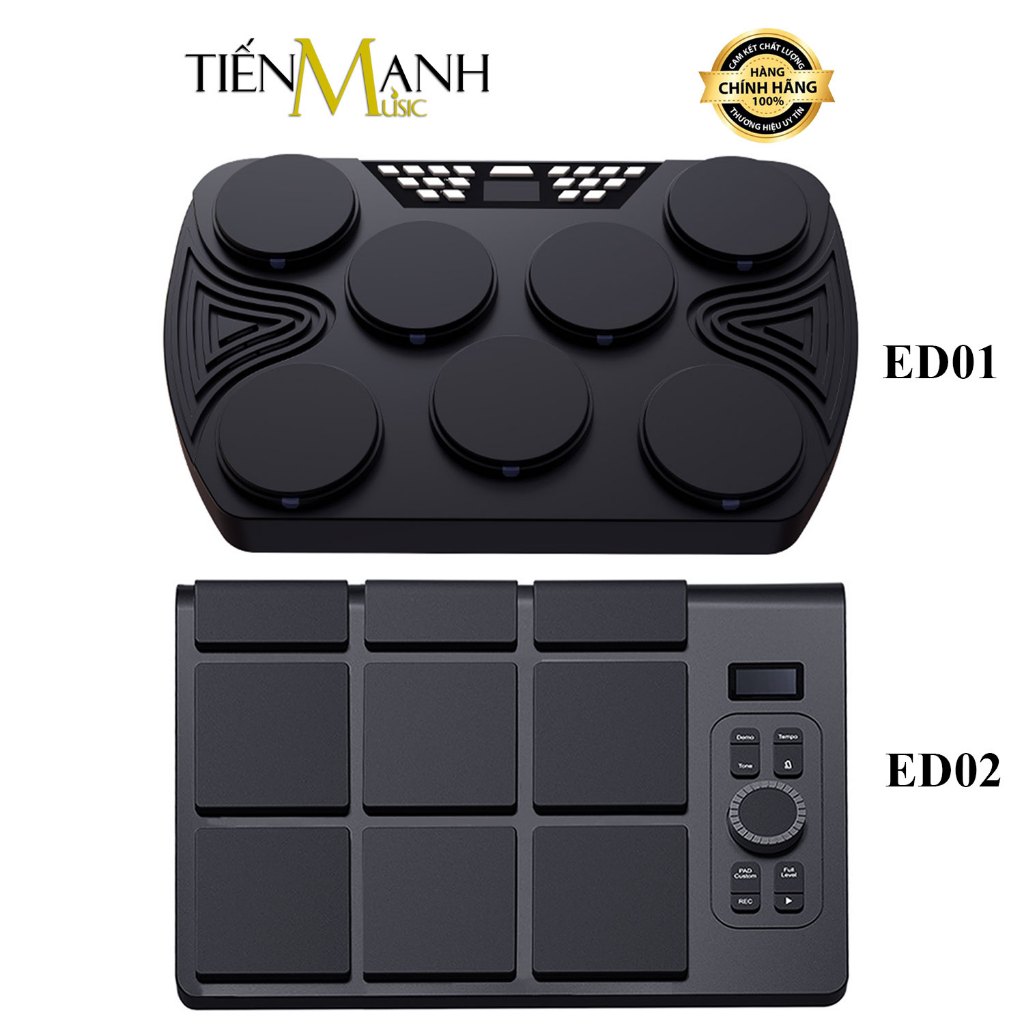 [Bluetooth, Chính Hãng] Bộ Trống Điện Tử Konix ED01, ED02 Ultra-Portable 7&9 Pad Electronic ...