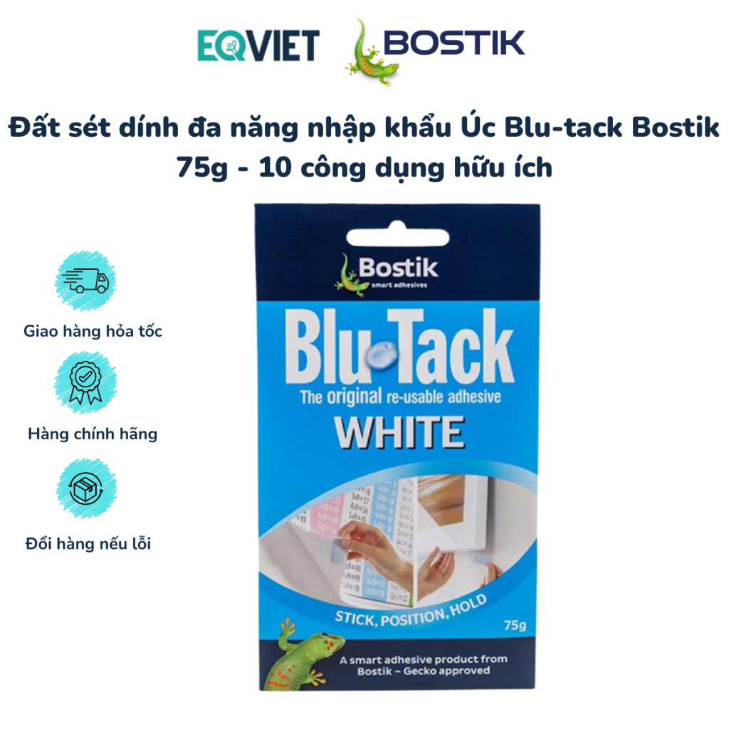 Đất sét dính đa năng nhập khẩu Úc Blu-tack Bostik 75g - 10 công dụng hữu ích | Shopee Việt Nam
