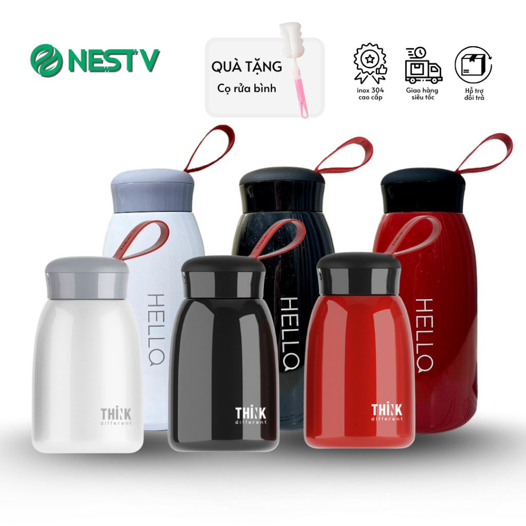 Bình giữ nhiệt HELLO/THINK dung tích 360ML/520ML, bình nước giữ nhiệt inox 304 chất lượng cao ...