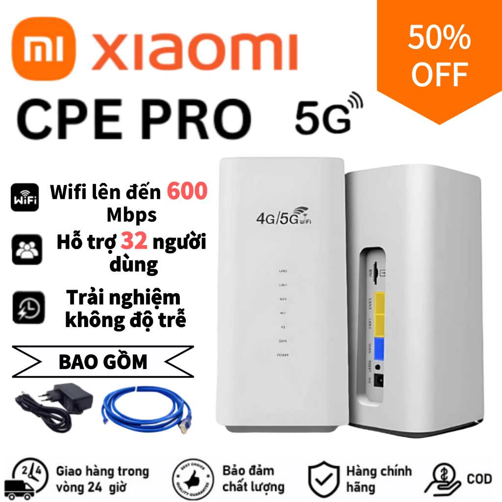 XIAOMI CPE PRO Bộ định tuyến WiFi 4G/5G LTE Cat12 gốc Lên đến 600Mb ...