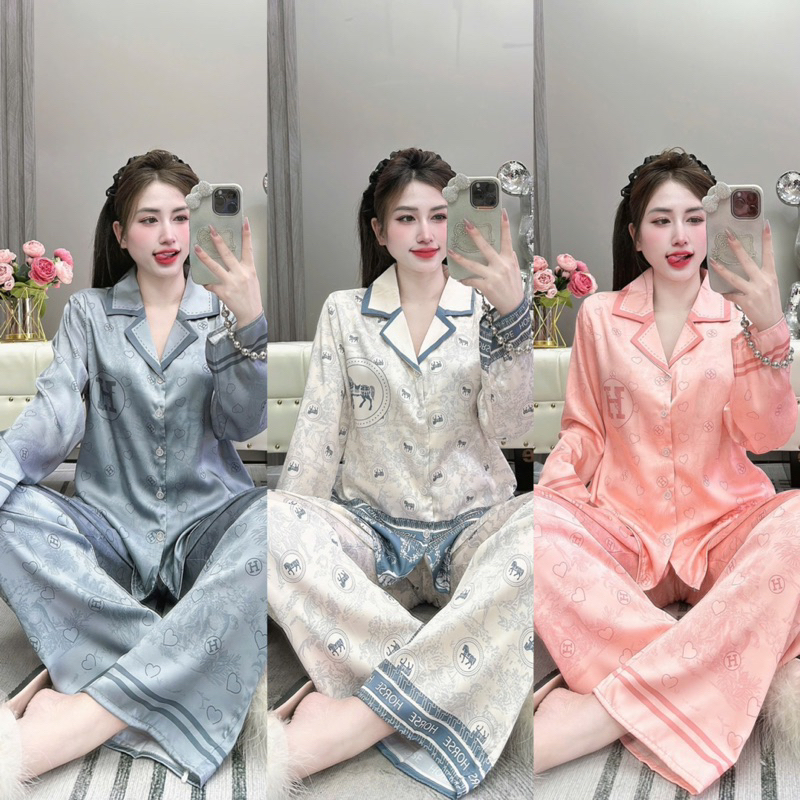 Bộ Lụa Latin Tơ tằm Thiết Kế Có Túi Quần Size 40-58kg Chất Liệu Mềm Mịn sang Trọng | Shopee Việt Nam