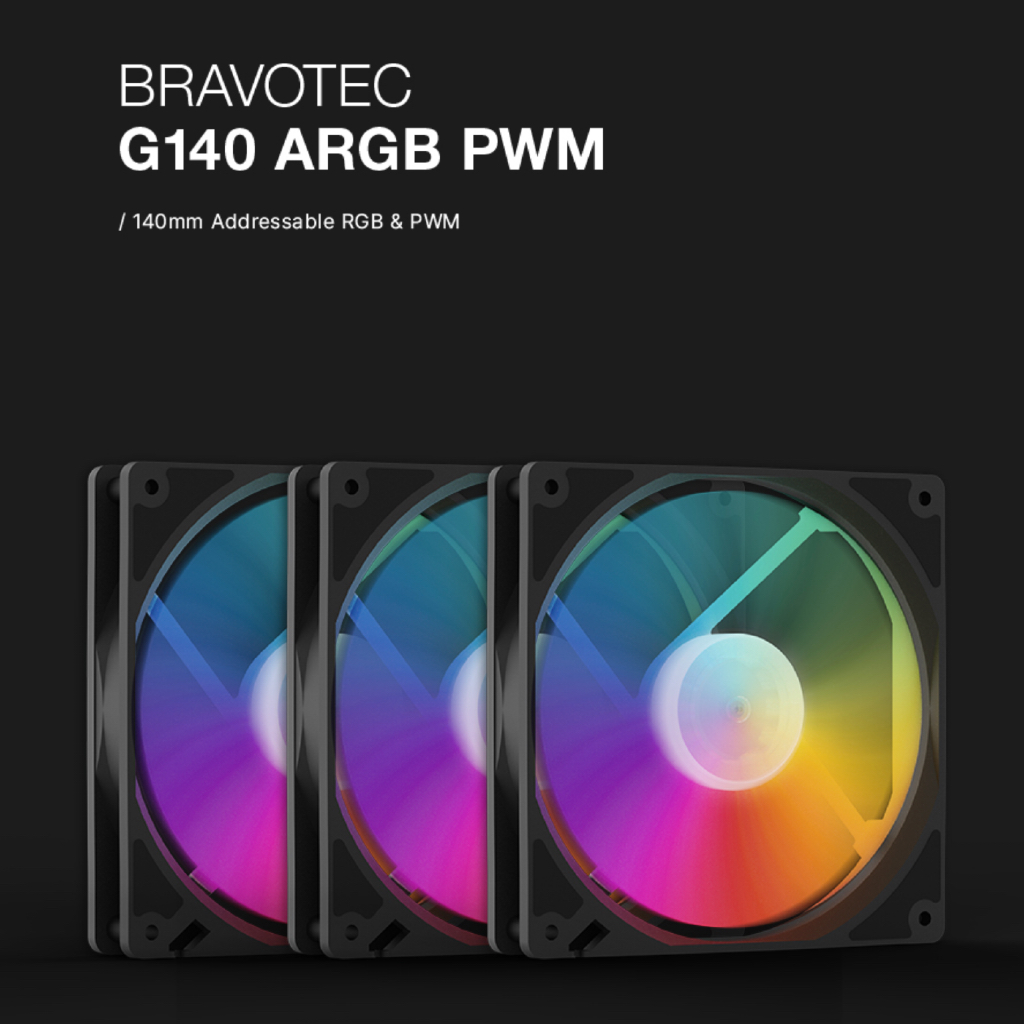 Quạt Fan case 14cm led ARGB 1700rpm BRAVO G140 new no box | Shopee Việt Nam