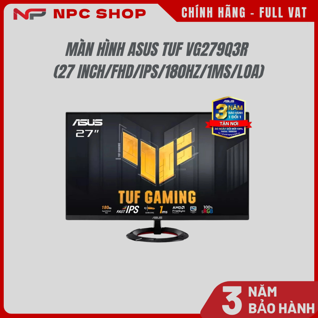 Màn hình ASUS TUF VG279Q3R (27 inch/FHD/IPS/180Hz/1ms/Loa) | Shopee Việt Nam