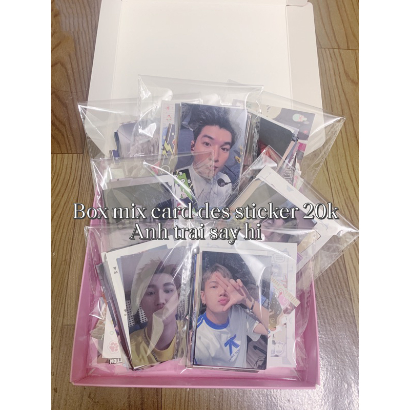 box mix card des sticker anh trai say hi | Shopee Việt Nam