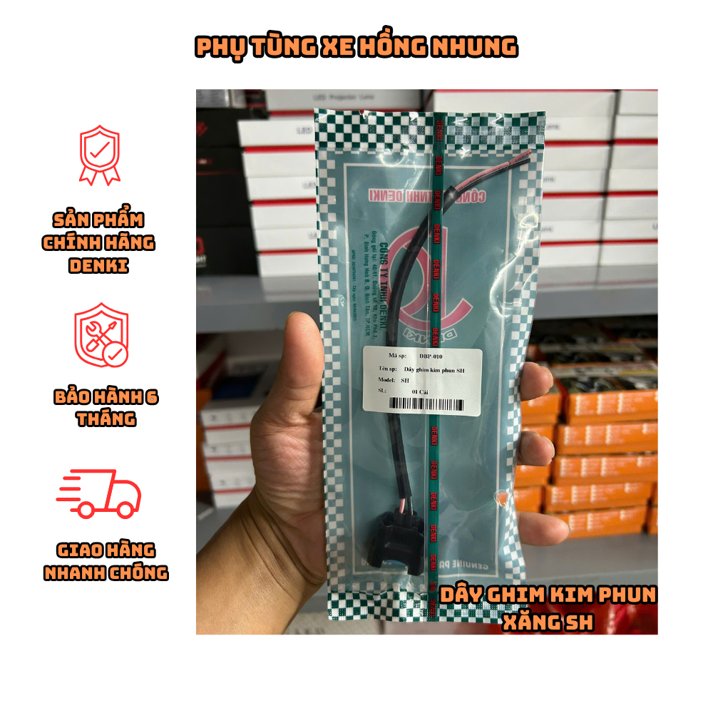 Dây Ghim Kim Phun Xăng 2 Lỗ ( Béc Phun ) Cho Xe SH, Chuẩn Hãng Denki | Shopee Việt Nam
