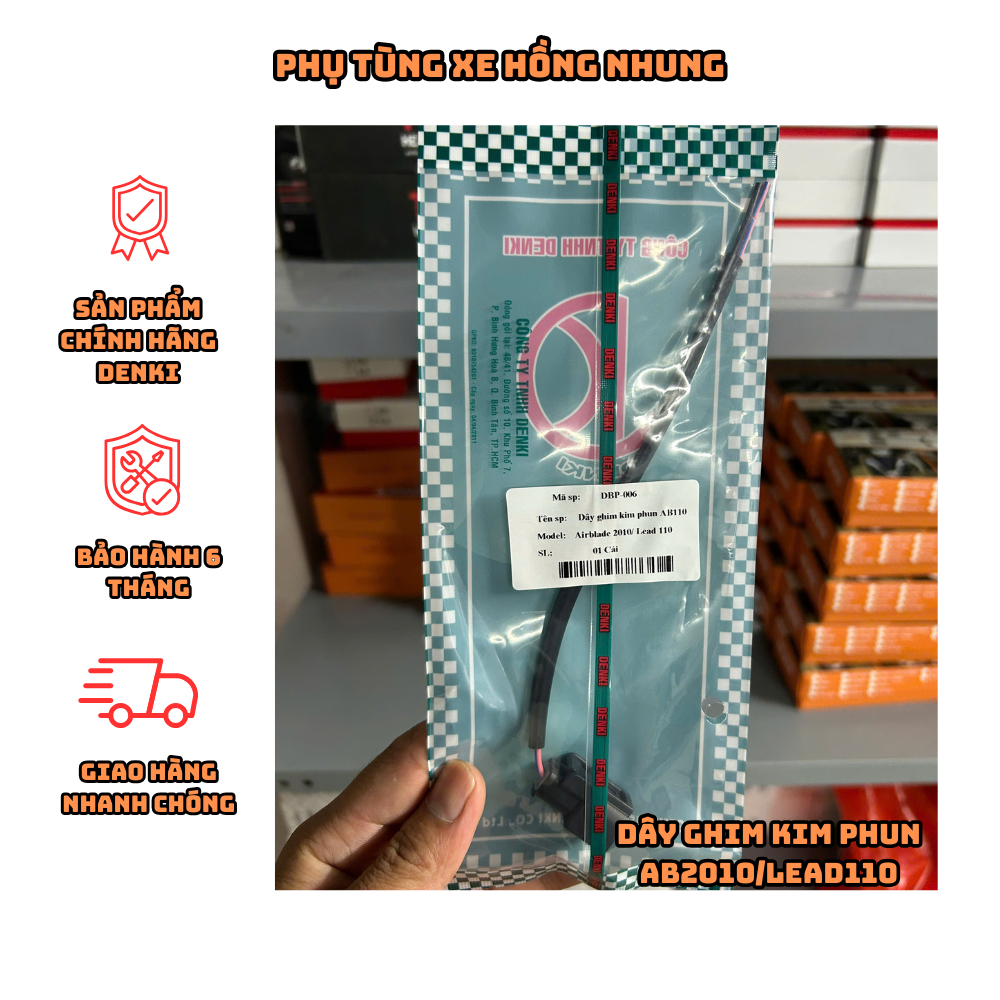 Dây Ghim Kim Phun Xăng 2 Lỗ ( Béc Phun ) Cho Xe AirBlade 2010/ Lead 110 Chuẩn Hãng Denki ...