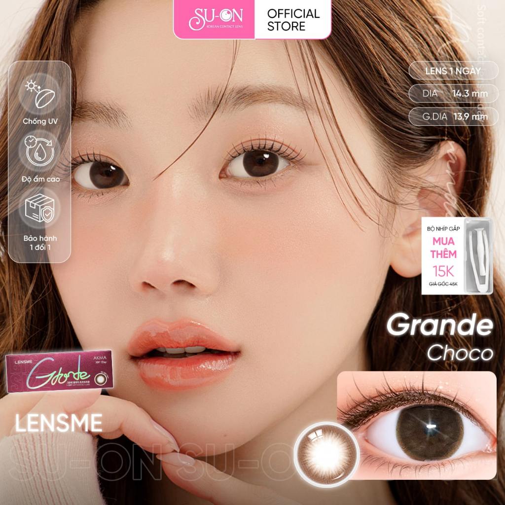 Lens 1 ngày LENS ME Hàn Quốc - GRANDE CHOCO giãn tròng 14,3mm, kính áp ...