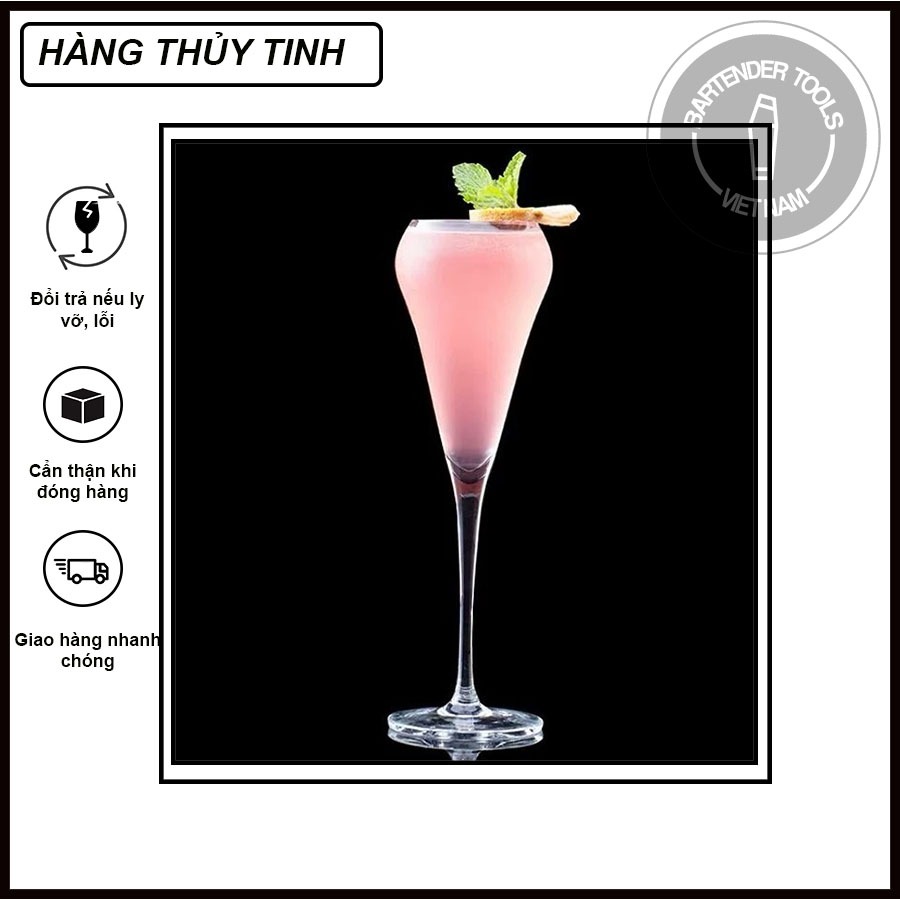 Ly thủy tinh cocktail miệng cụp (BG148) | Shopee Việt Nam