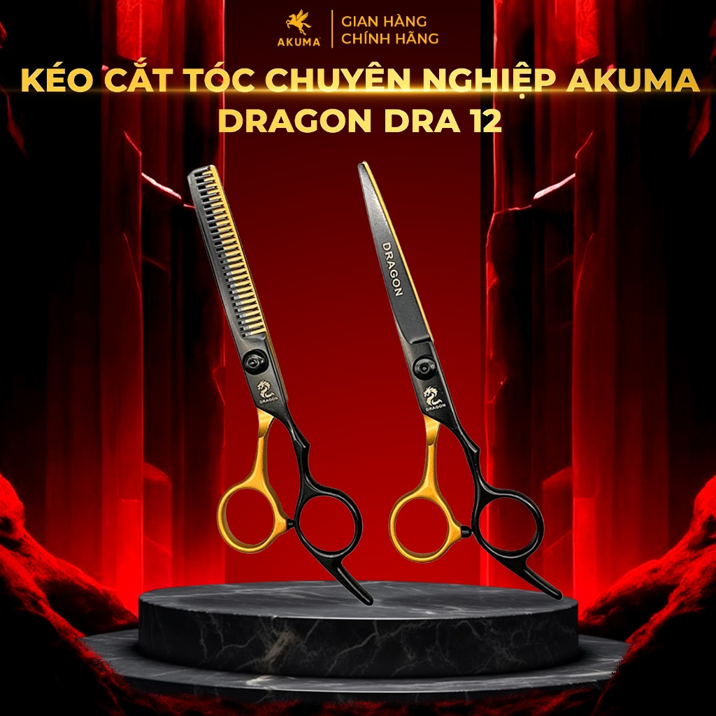 Kéo Cắt Tóc Chuyên Nghiệp AKUMA DRAGON DRA12 Dành Cho Barber Shop Mẫu ...