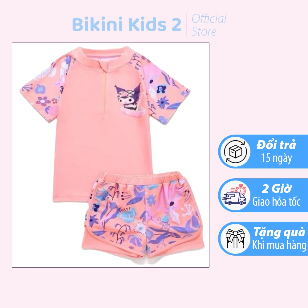 Bikini Kids (12-45kg) Bk25. Bộ đồ bơi in hình Kuromi dễ thương dành cho ...