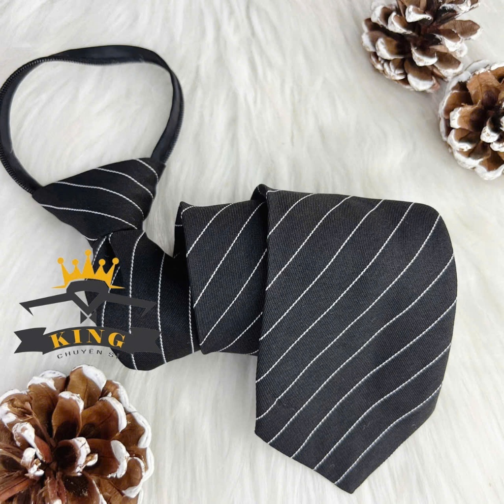 Cà vạt nam KING caravat công sở và chú rể thắt sẵn bản nhỏ 5cm 6cm 8cm hàn quốc thời trang lịch ...