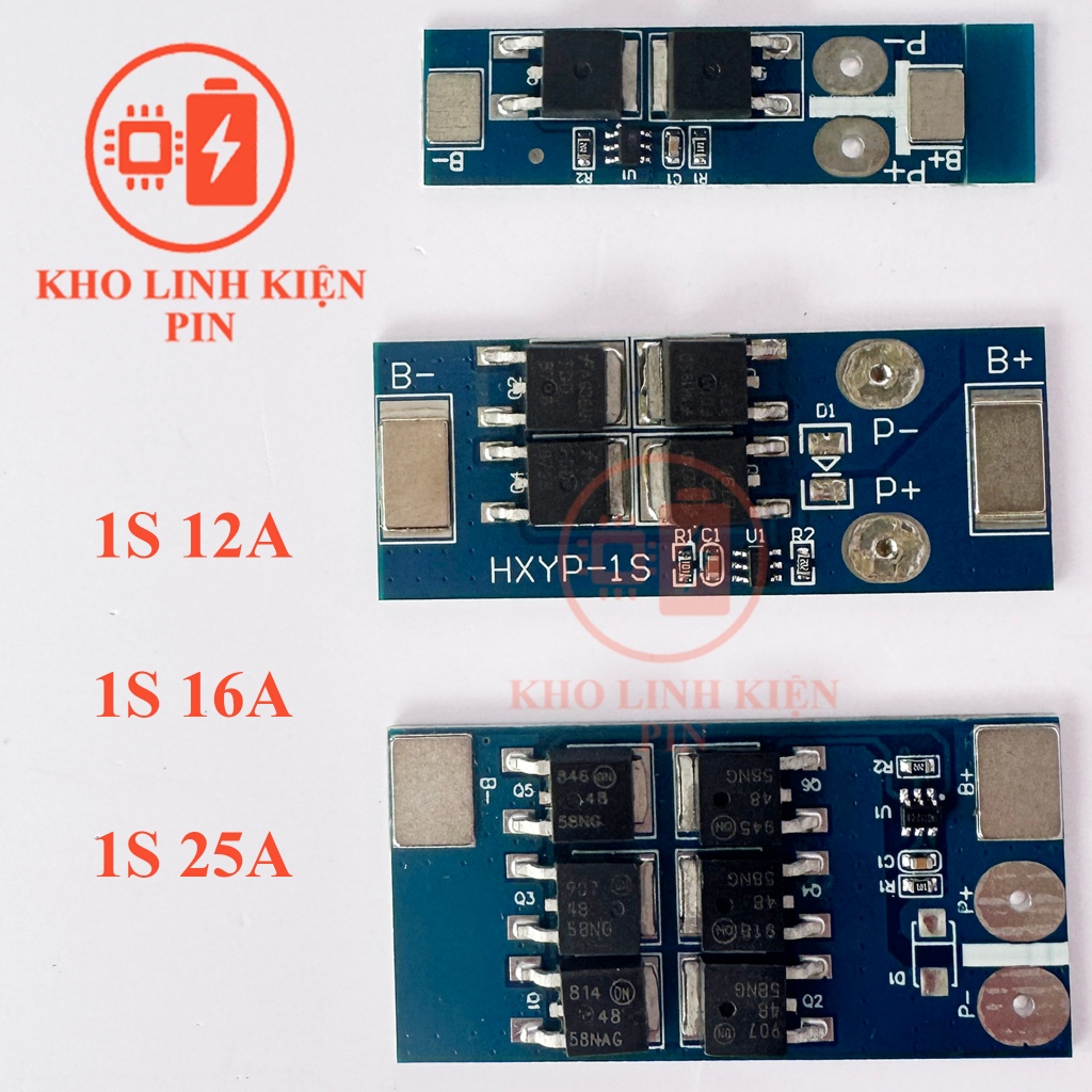Mạch Bảo Vệ Pin Sạc Lithium 1S 12A 16A 25A 3.7V Lipo4 cho đèn năng ...