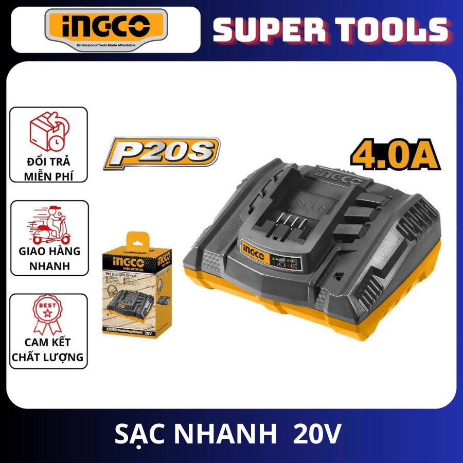 INGCO Sạc nhanh 20V FCLI2003 | Shopee Việt Nam
