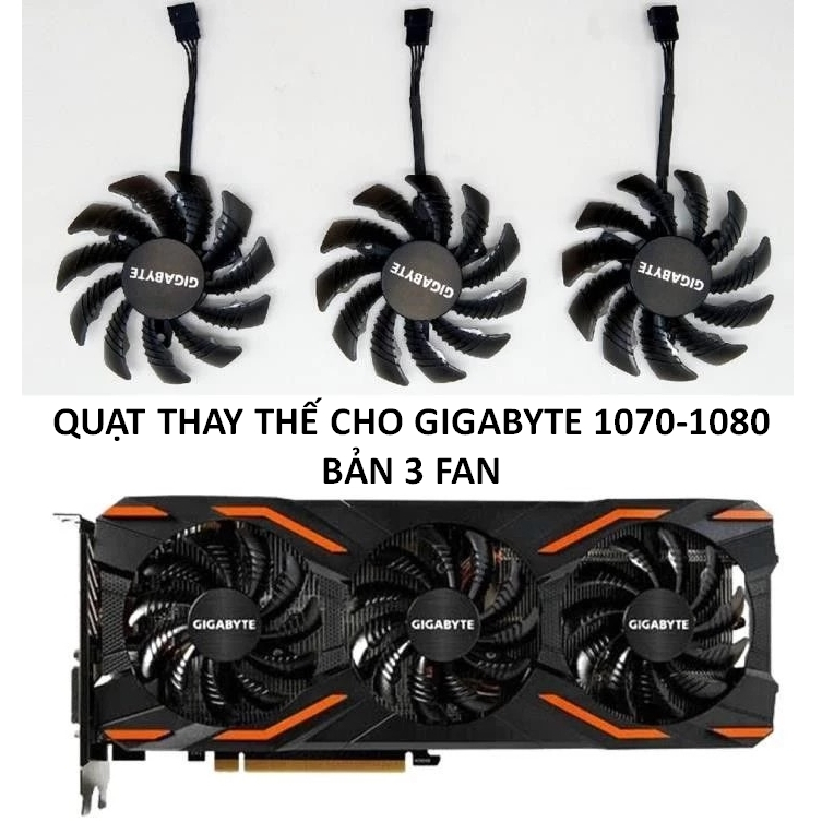 Fan quạt VGA Gigabyte GTX 1070 1080 bản 3 fan | Shopee Việt Nam