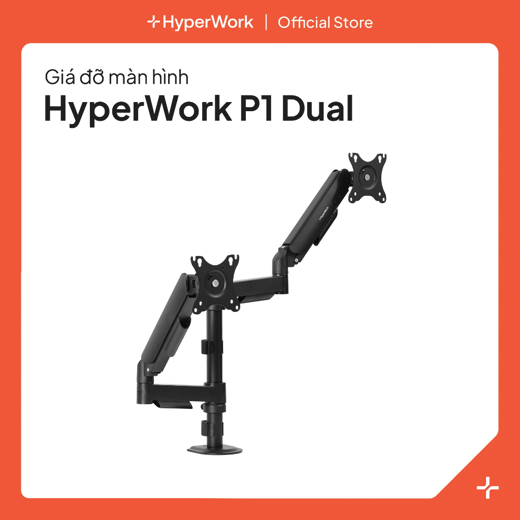 Giá đỡ màn hình đôi HyperWork P1 Dual 2025 | DPA0125 | Shopee Việt Nam