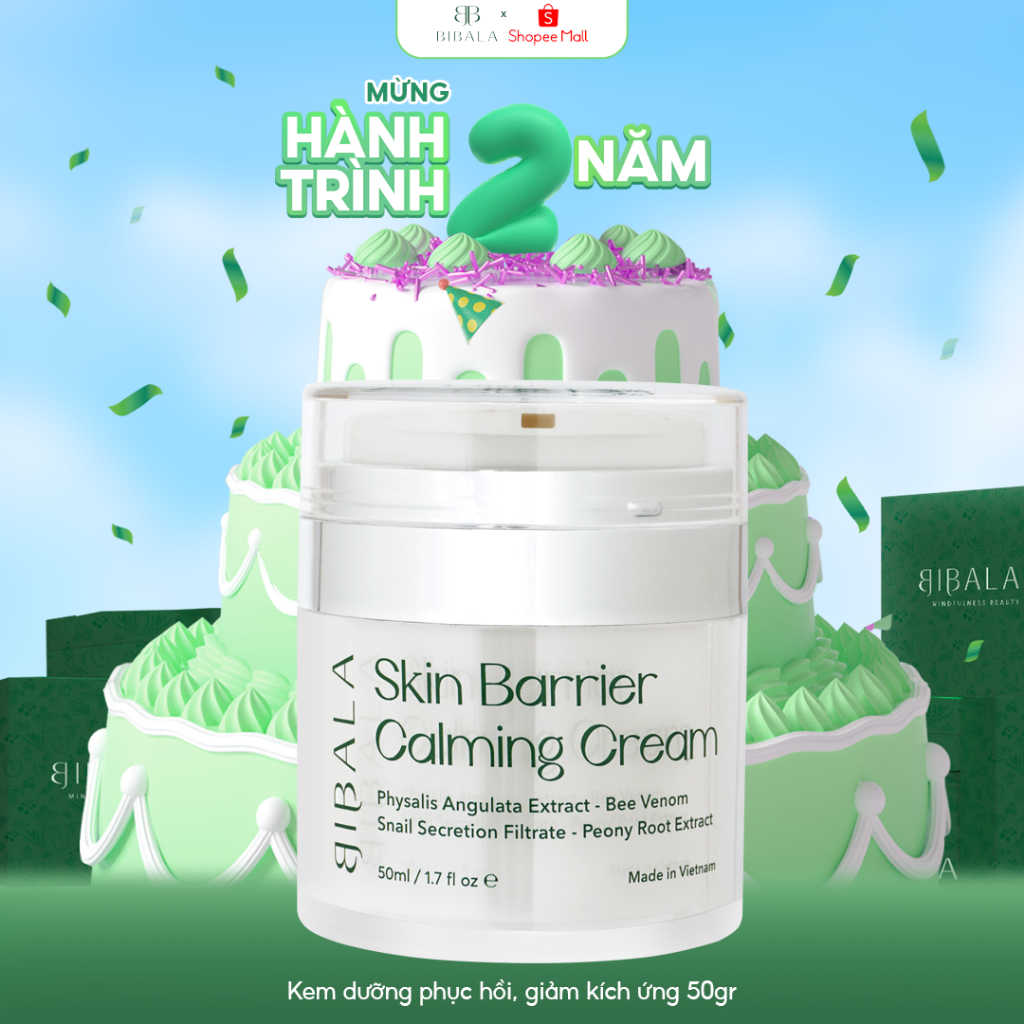 [50g] Kem dưỡng làm dịu da, dưỡng ẩm BIBALA SKIN BARRIER CALMING CREAM BIBALA | Shopee Việt Nam