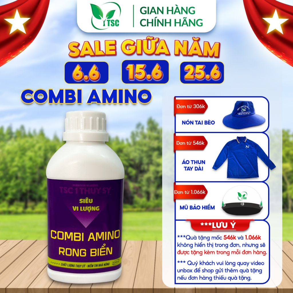 Phân bón COMBI AMINO Rong Biển Tăng Sức Đề Kháng, Xanh Dày Lá, Hỗ Trợ ...