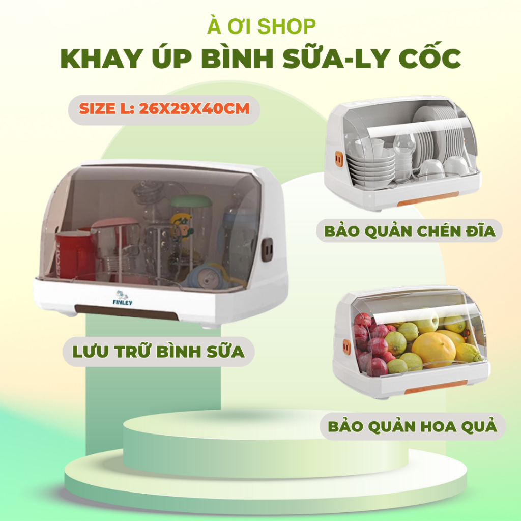 Khay úp bình sữa cho bé - Khay úp cốc ly, chén dĩa FINLEY Smart 3 màu ...