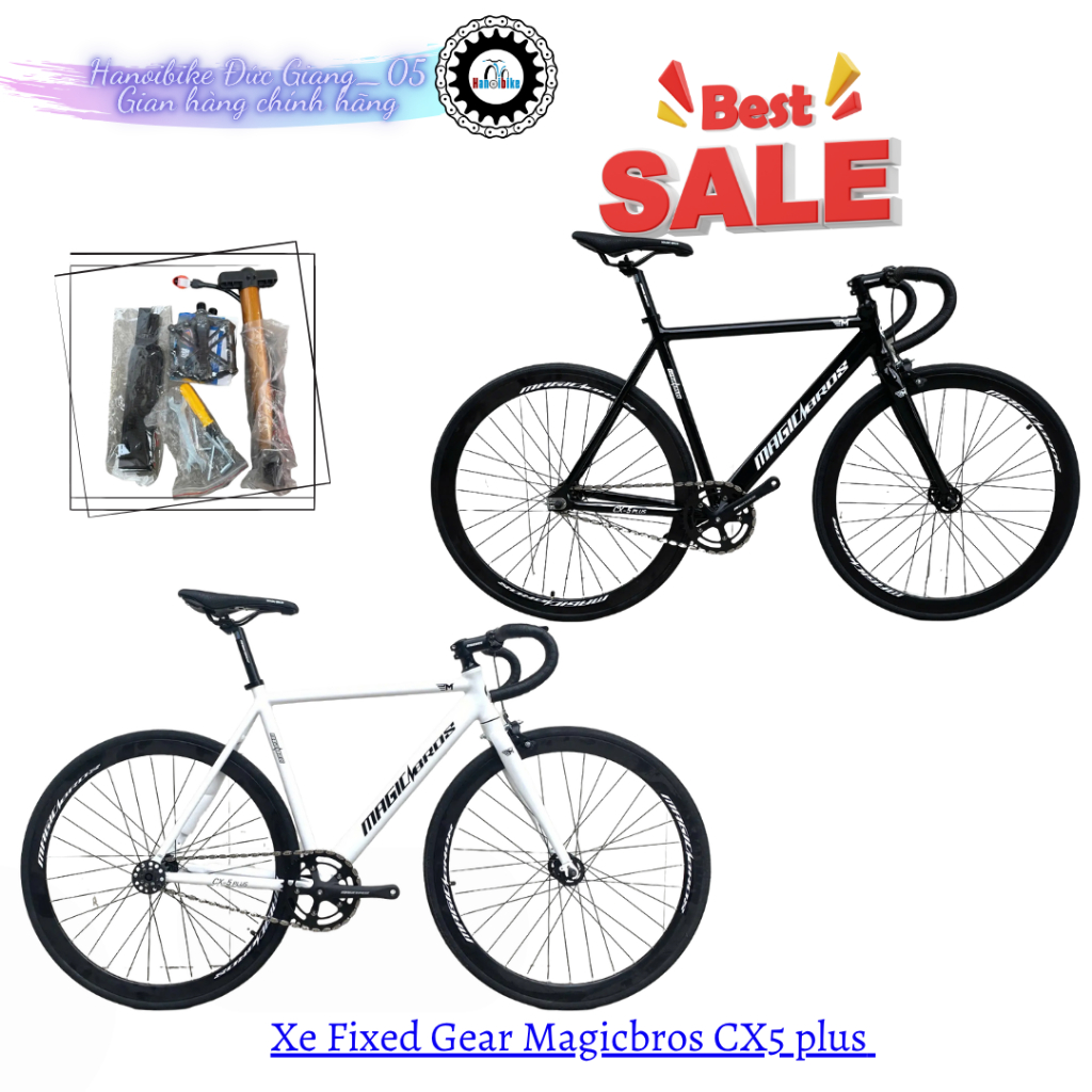 Xe đạp Fixed Gear Magicbros CX5 plus tay cong cao cấp mới 100% | Shopee ...